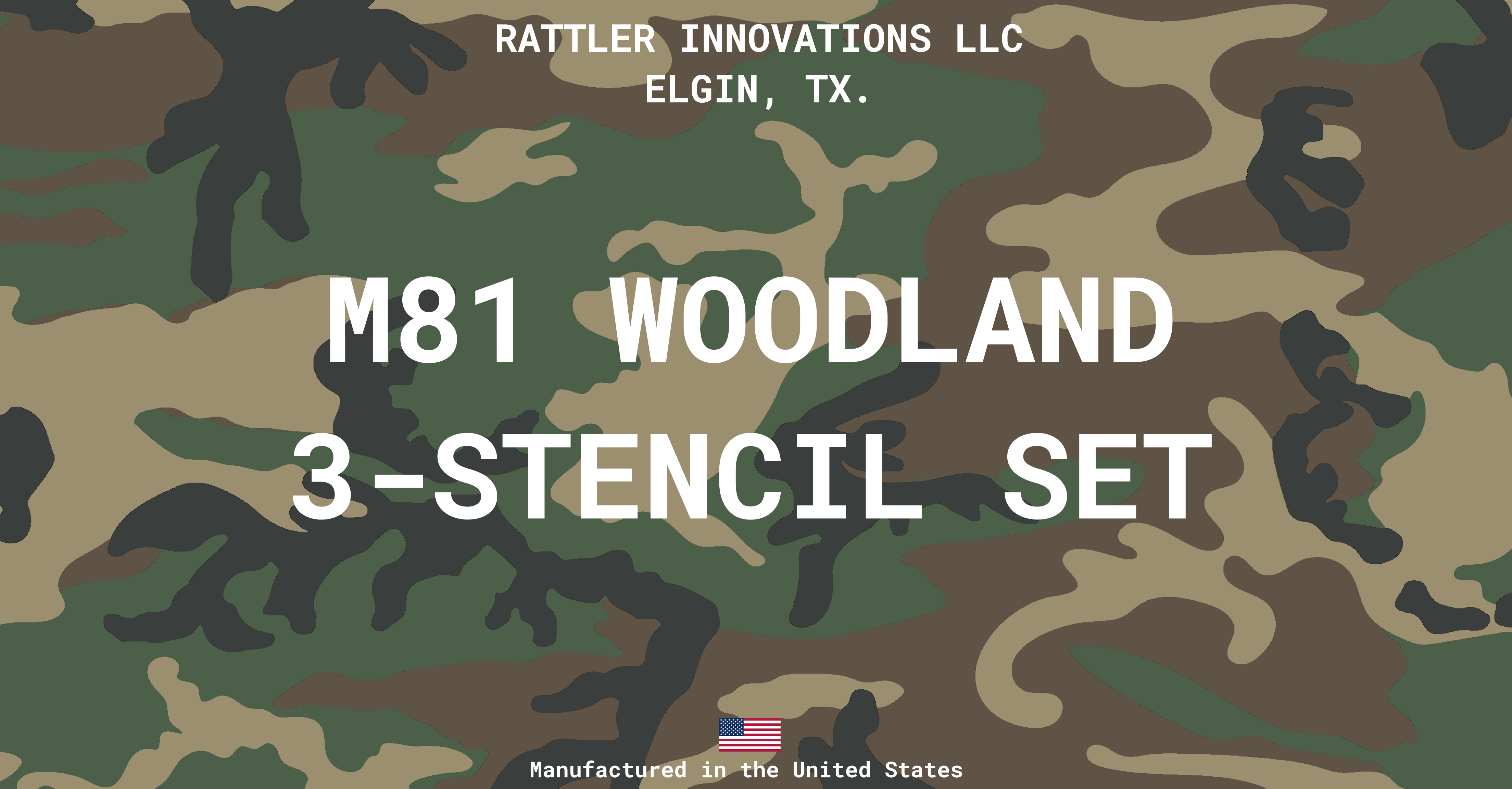 M81 Woodland 3-Stencil Set – Rattler Innovations LLC